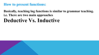 Teaching language functions | PDF