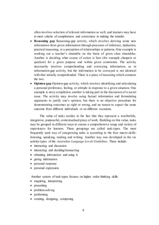 Teaching language through task & activities | DOCX | Daycare and Pre ...