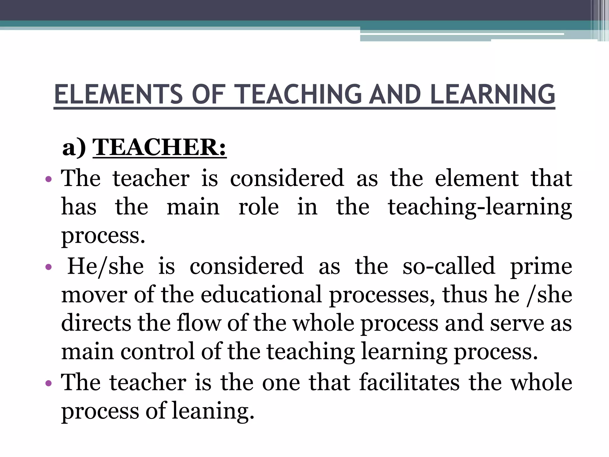 Teaching and learning | PPTX