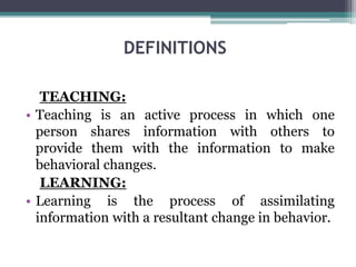 Teaching and learning | PPT