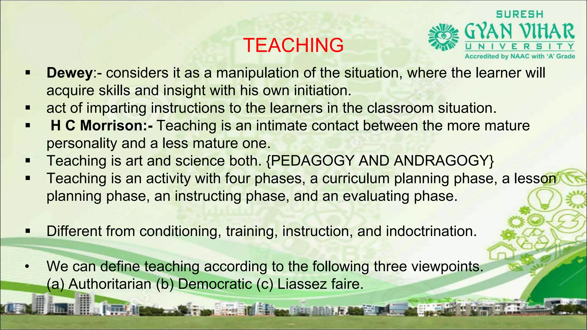 Teaching learning in higher education | PPTX