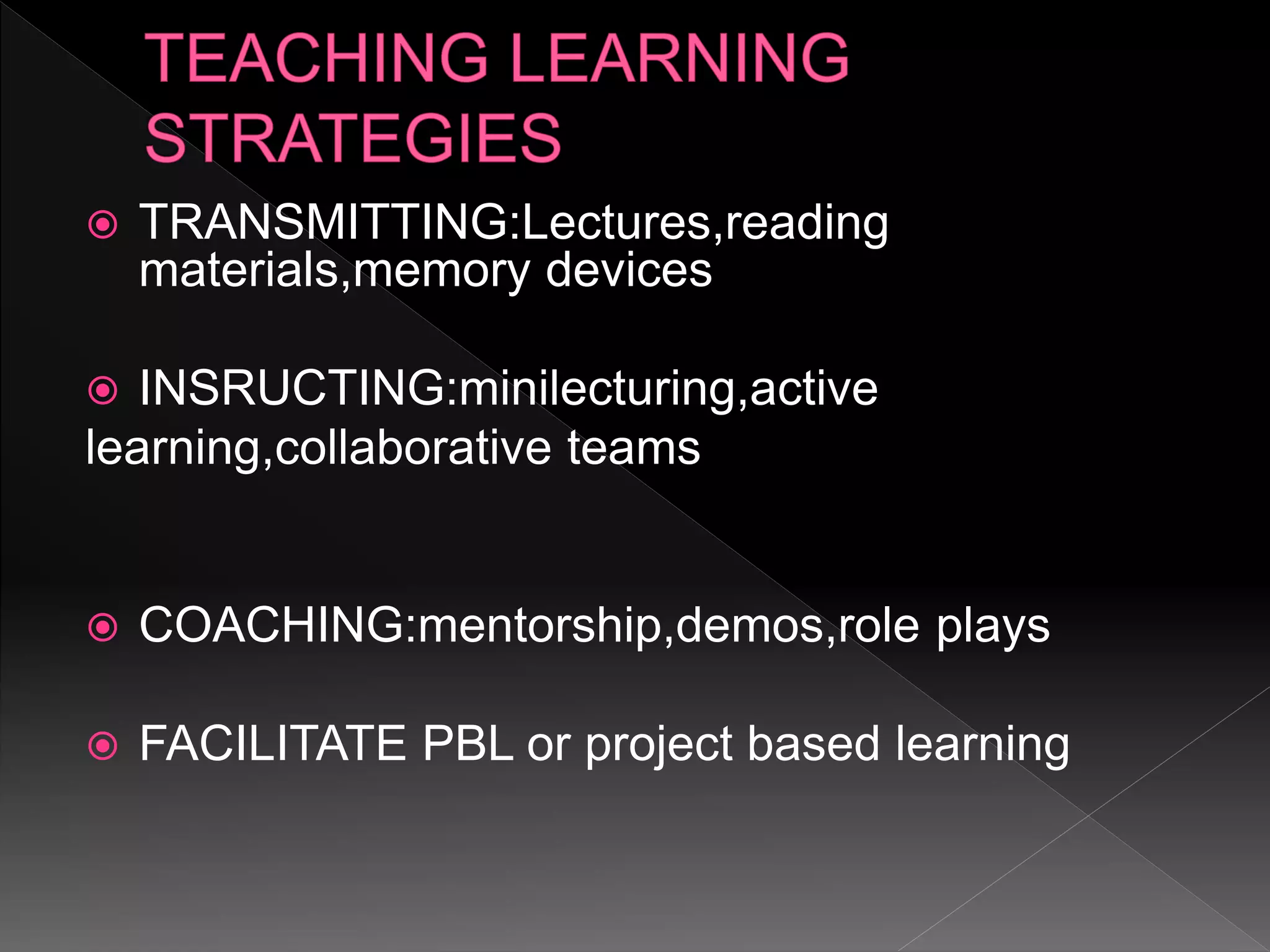 Teaching learning methods | PPTX