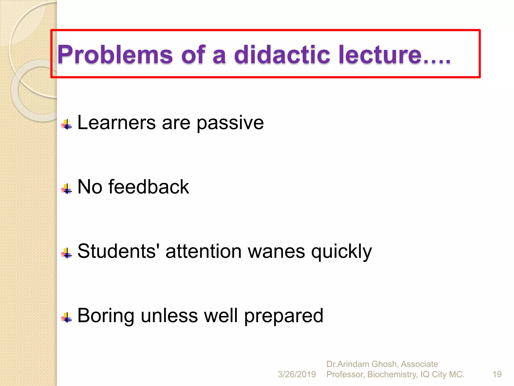 Teaching learning methods mci revised basic course workshop curriculum ...