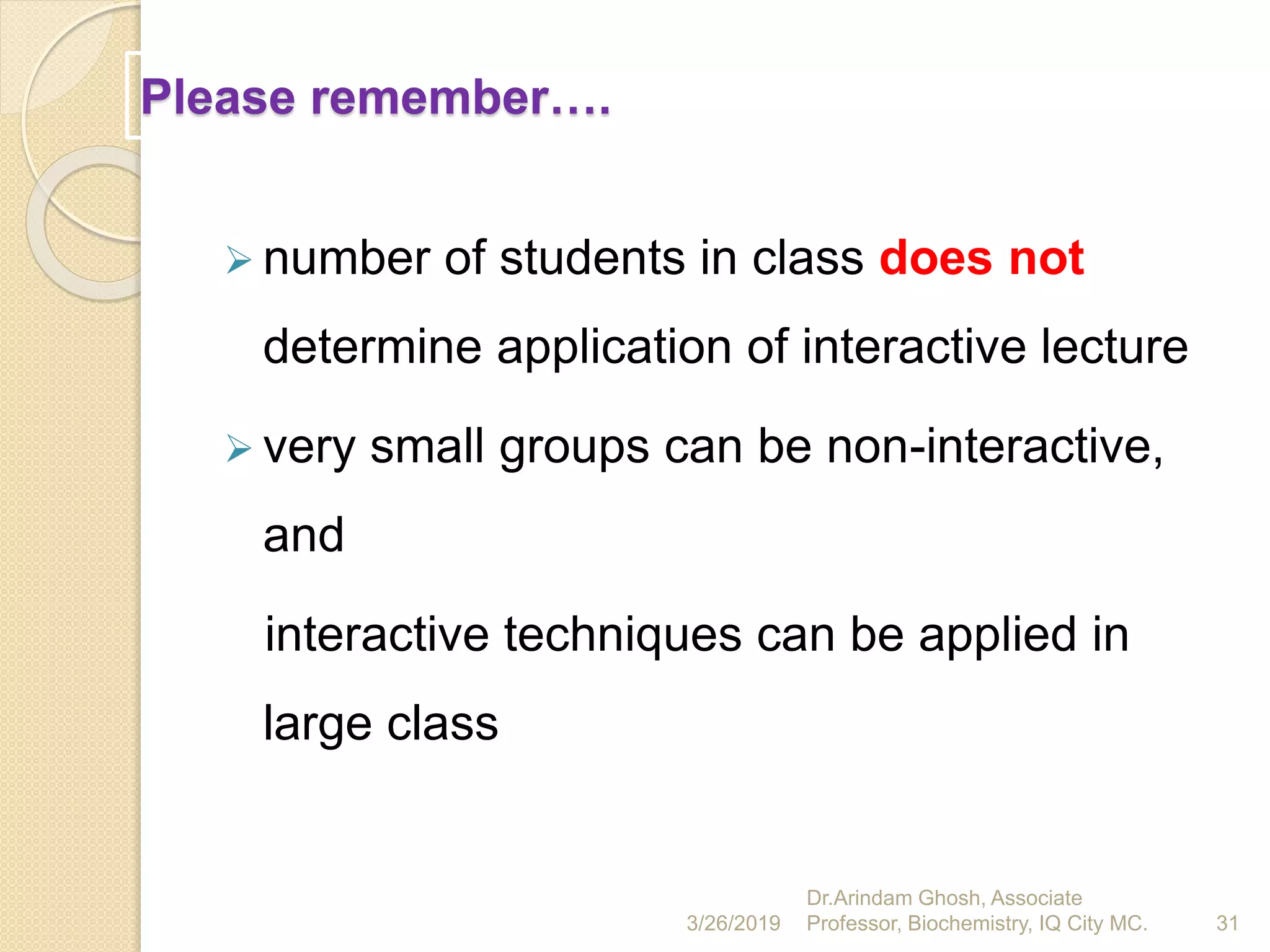 Teaching learning methods mci revised basic course workshop curriculum aetcom module | PPTX