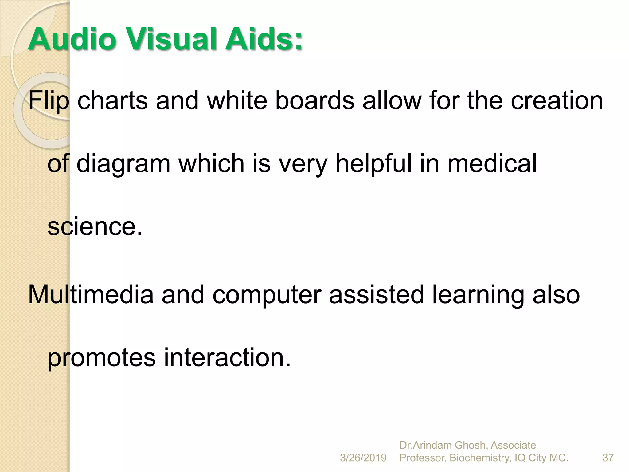 Teaching learning methods mci revised basic course workshop curriculum ...