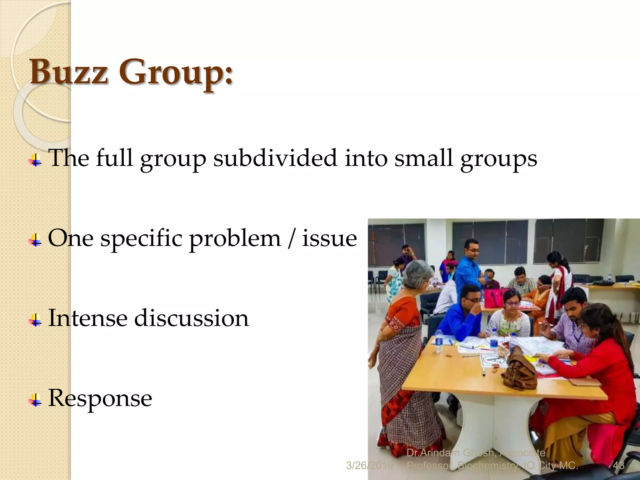 Teaching learning methods mci revised basic course workshop curriculum aetcom module | PPTX