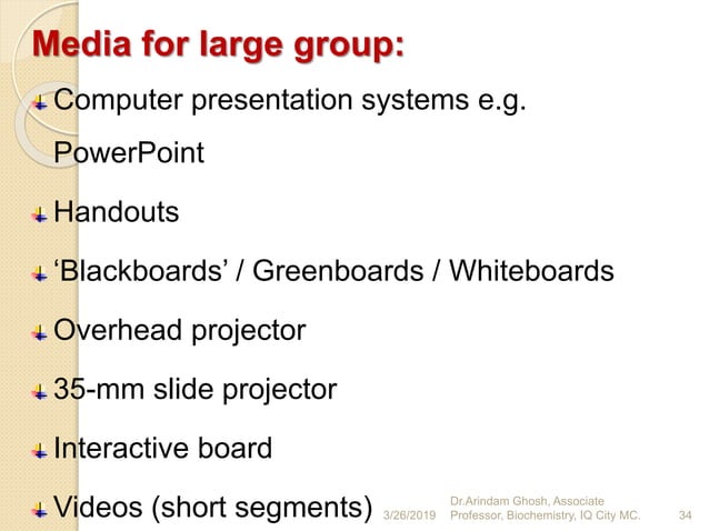 Teaching learning methods mci revised basic course workshop curriculum aetcom module | PPTX ...