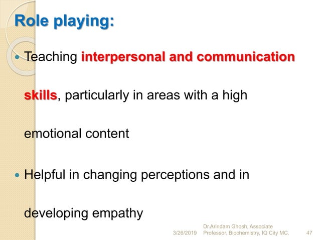 Teaching learning methods mci revised basic course workshop curriculum aetcom module | PPTX ...