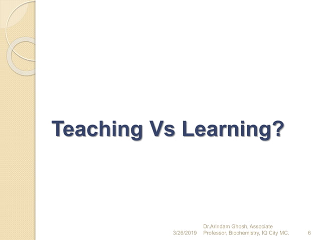 Teaching learning methods mci revised basic course workshop curriculum aetcom module | PPTX ...