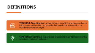 teaching learning process-1. principles and barriers | PPTX