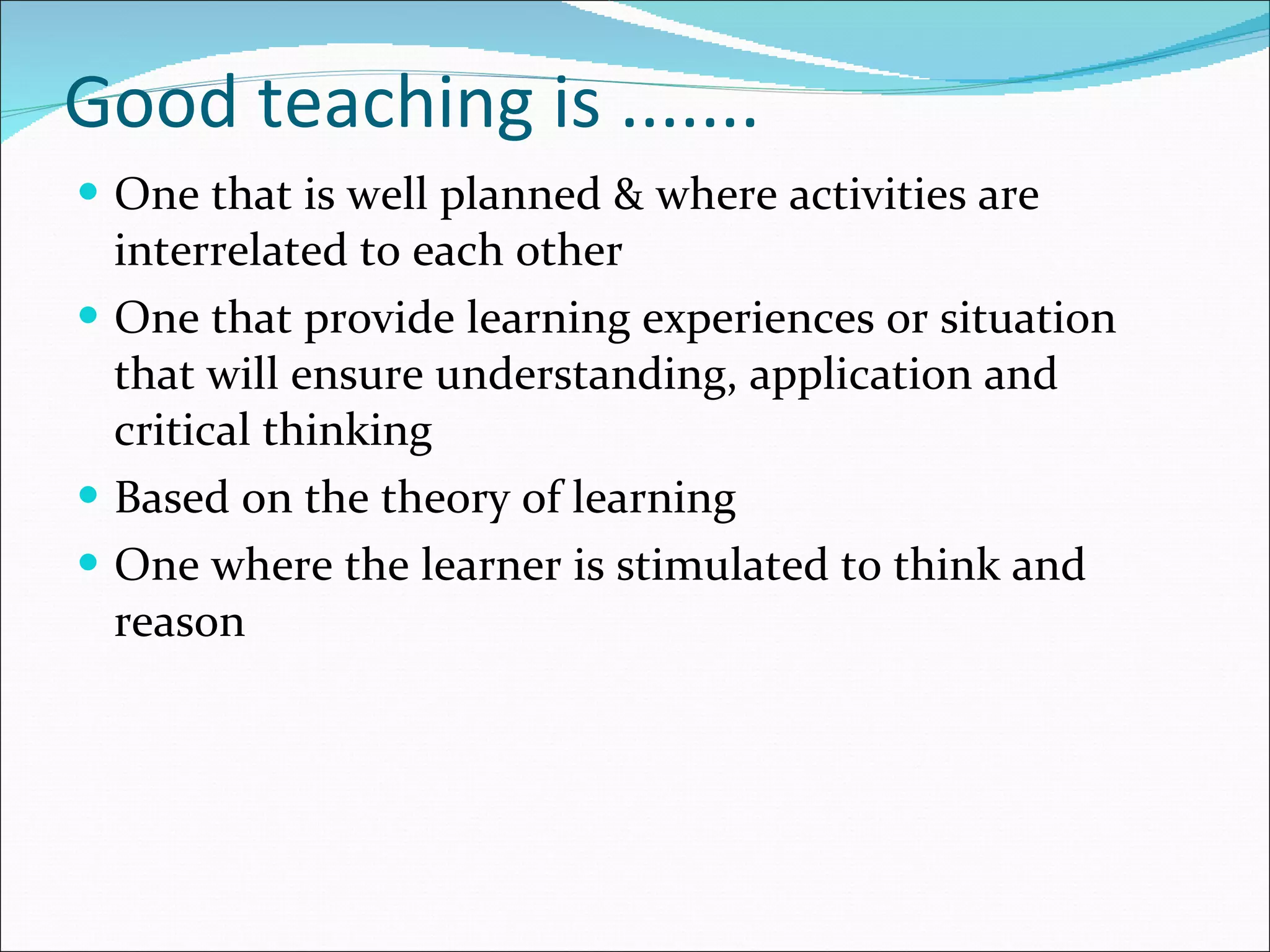 Teaching &learning process | PPT