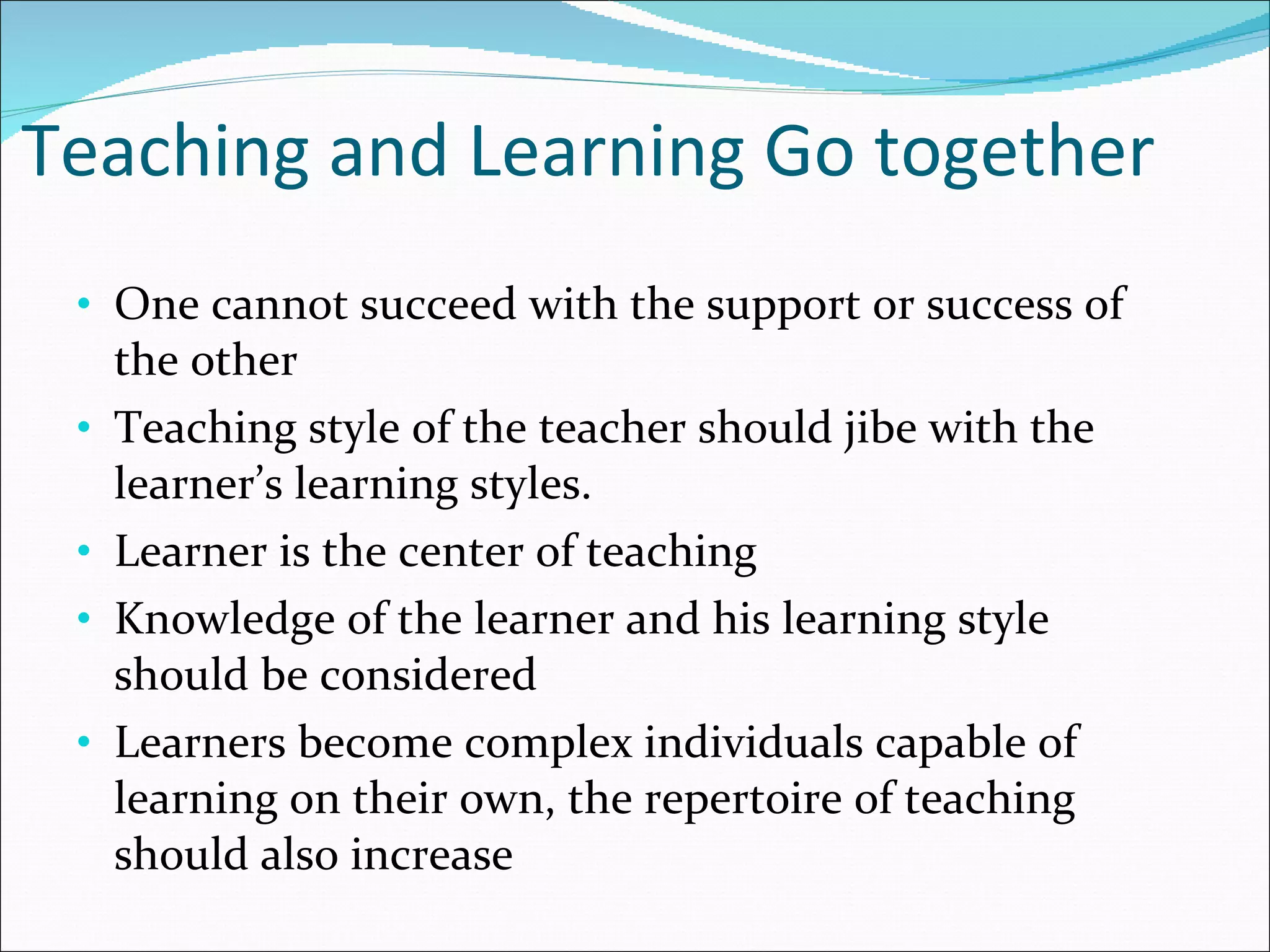 Teaching &learning process | PPT