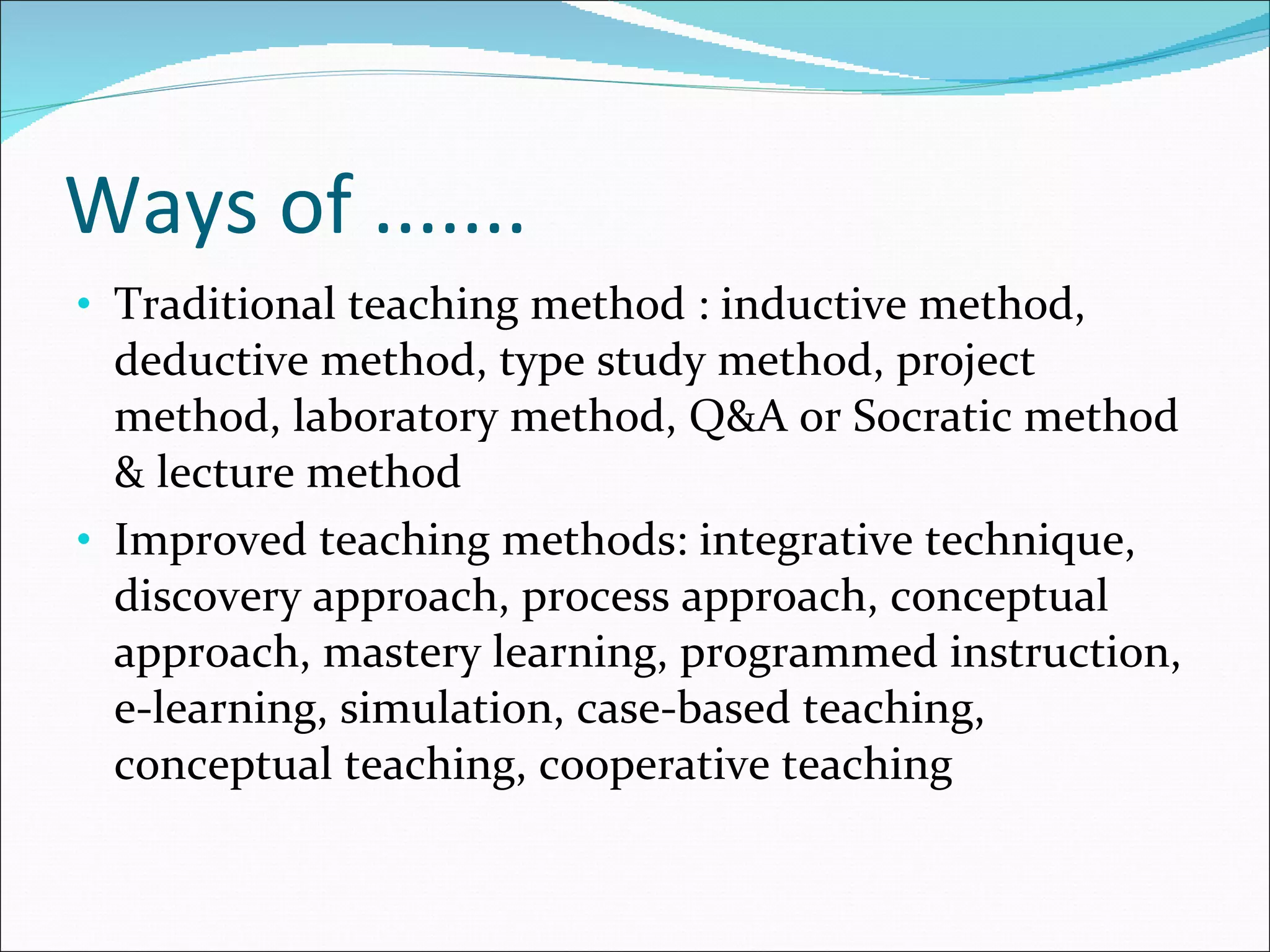 Teaching &learning process | PPT