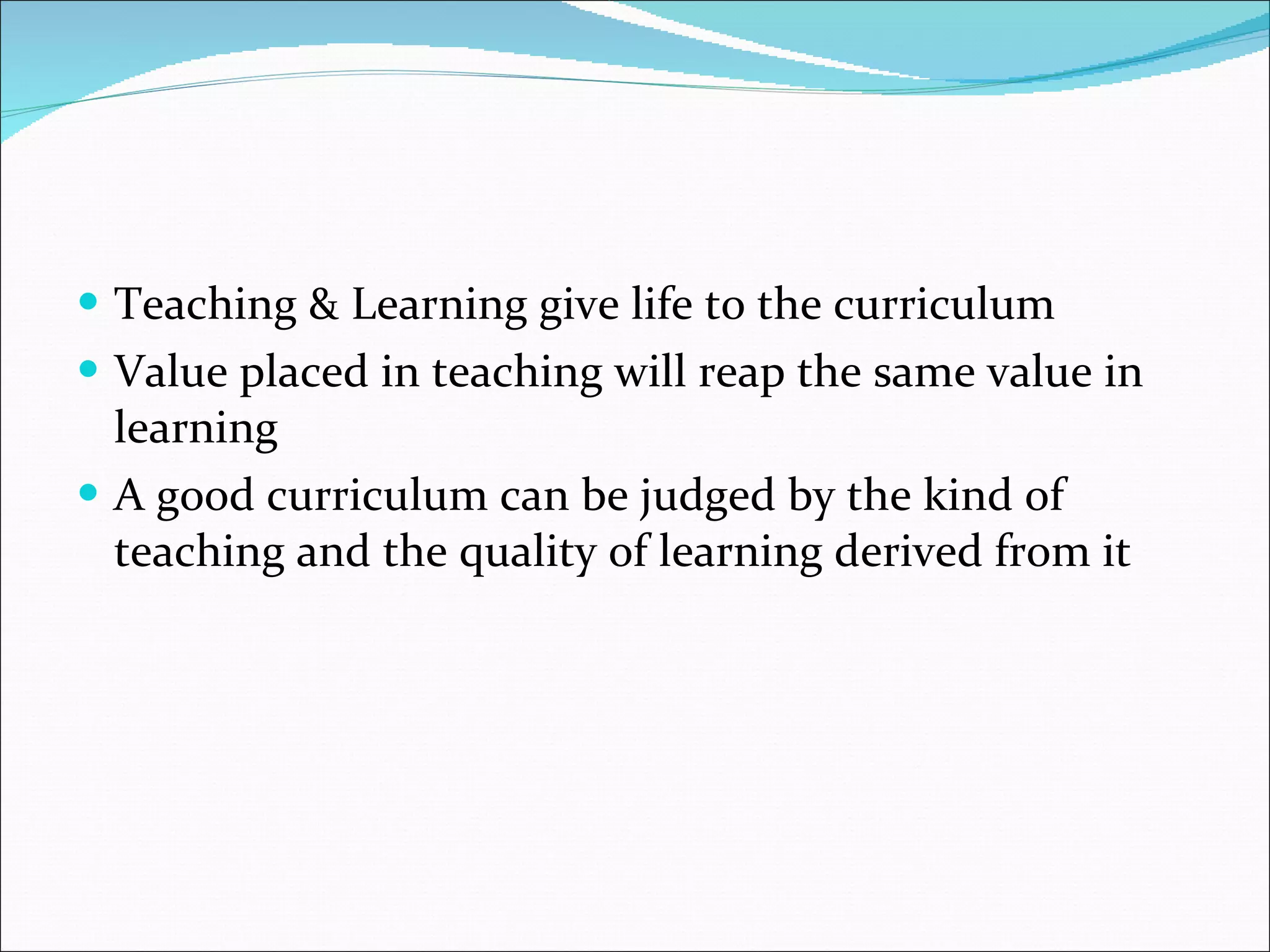 Teaching &learning process | PPT