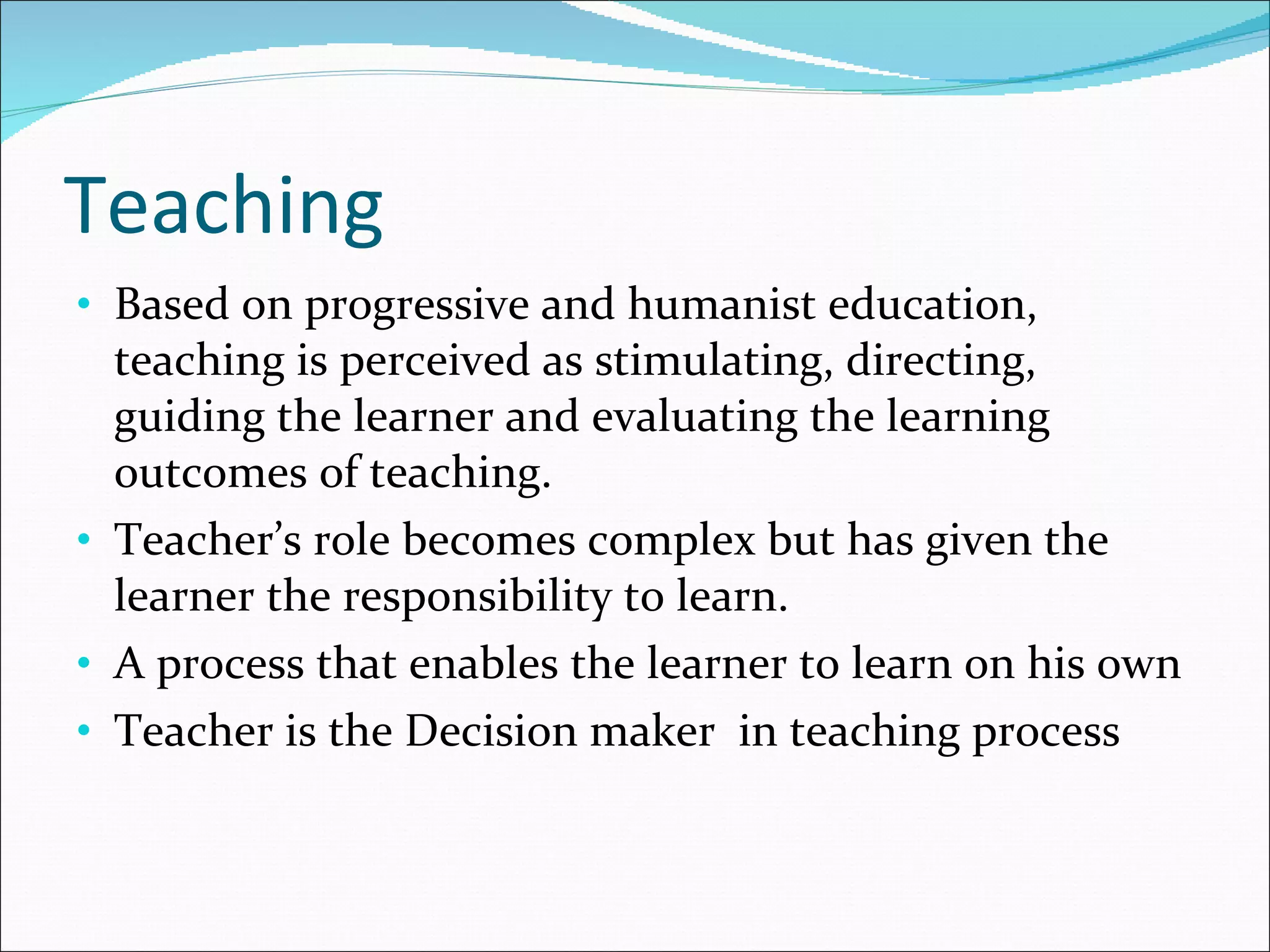 Teaching &learning process | PPT