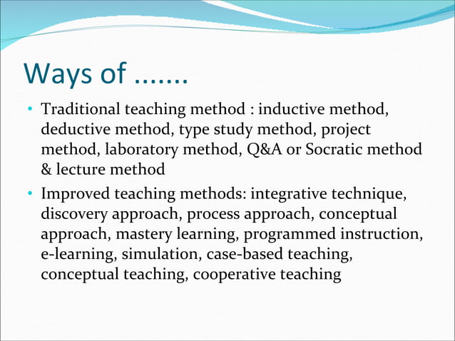 Teaching &learning process | PPT | Workshops and Classes | Hobbies ...