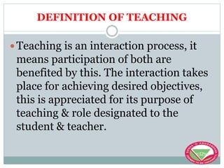 Teaching learning process | PPTX