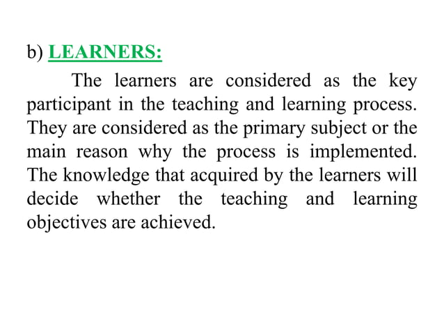 Teaching learning process | PPTX