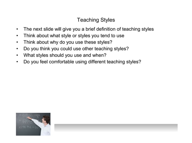 Teaching Learning Styles | PPT