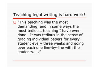 Teaching Legal Writing Online | PDF