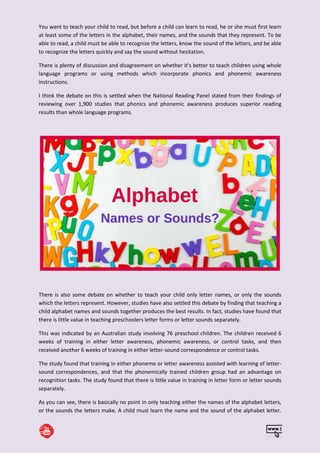 Teaching letter names and sounds | PDF