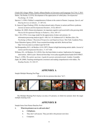 Teaching lexical humor to children with autism | PDF | Special Needs Kids | Parenting