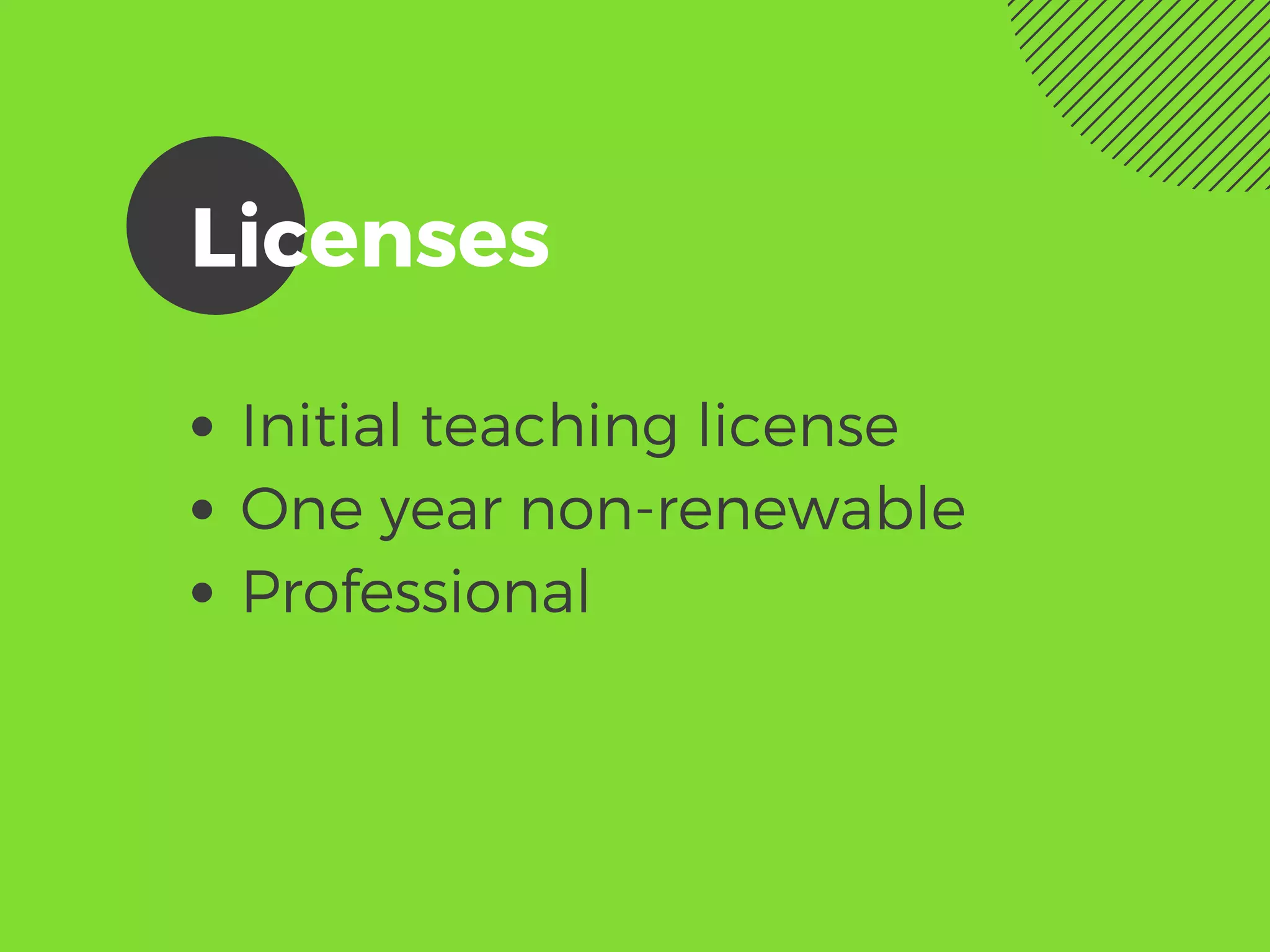 Teaching licenses | PPT