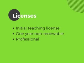 Teaching licenses | PPT