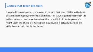 Teaching Life Skills Through Preschool Games | PPTX