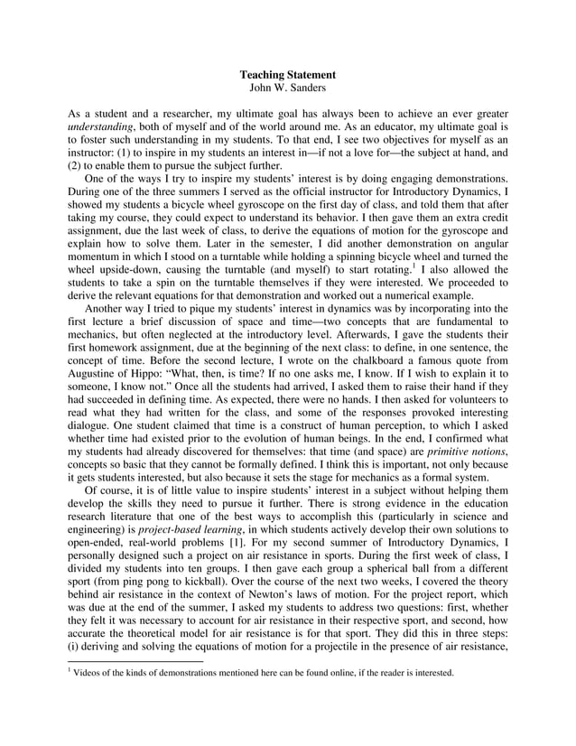 Teaching Statement | PDF