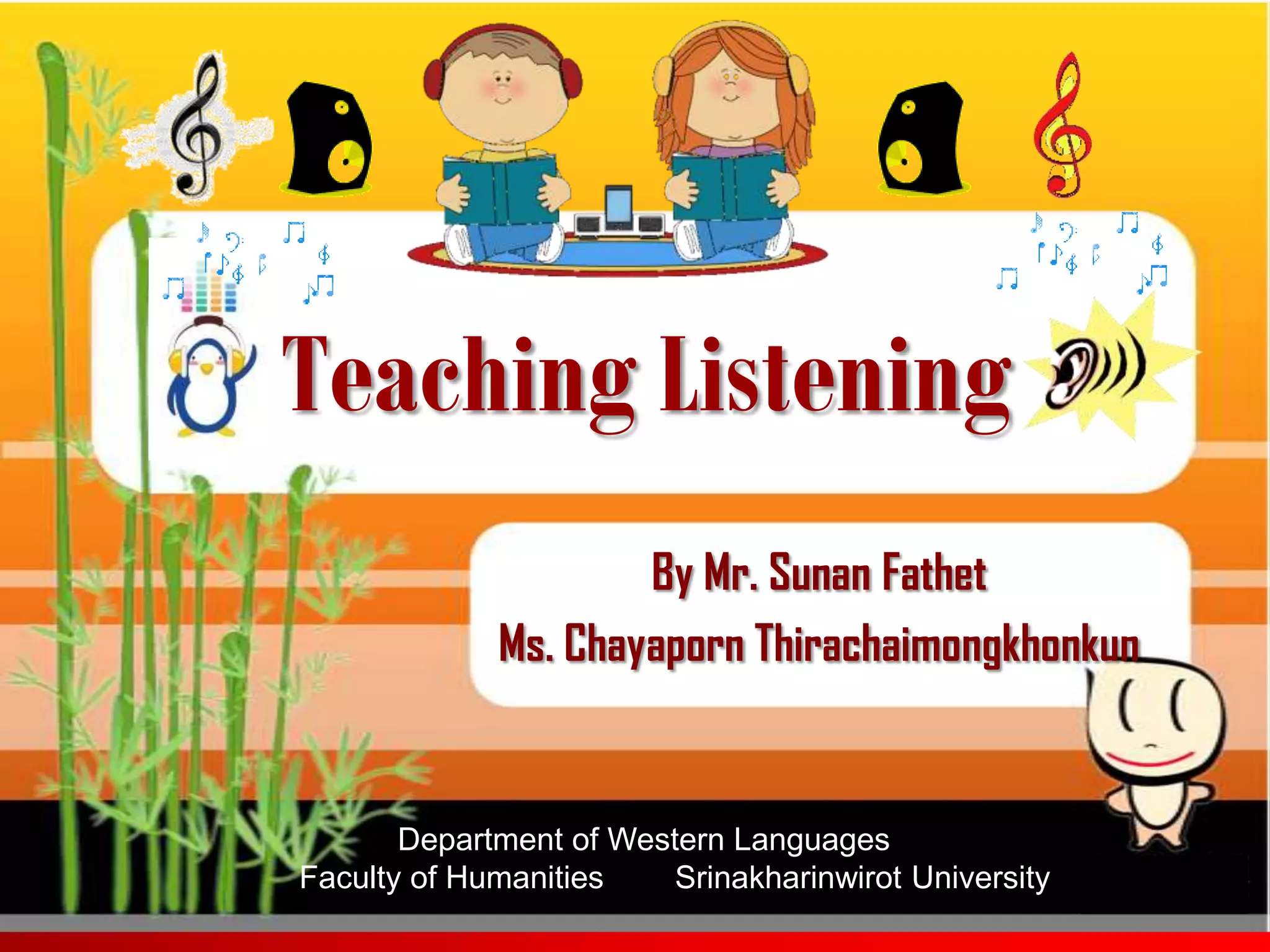 Teaching listening | PPTX | Homework and Study | Education