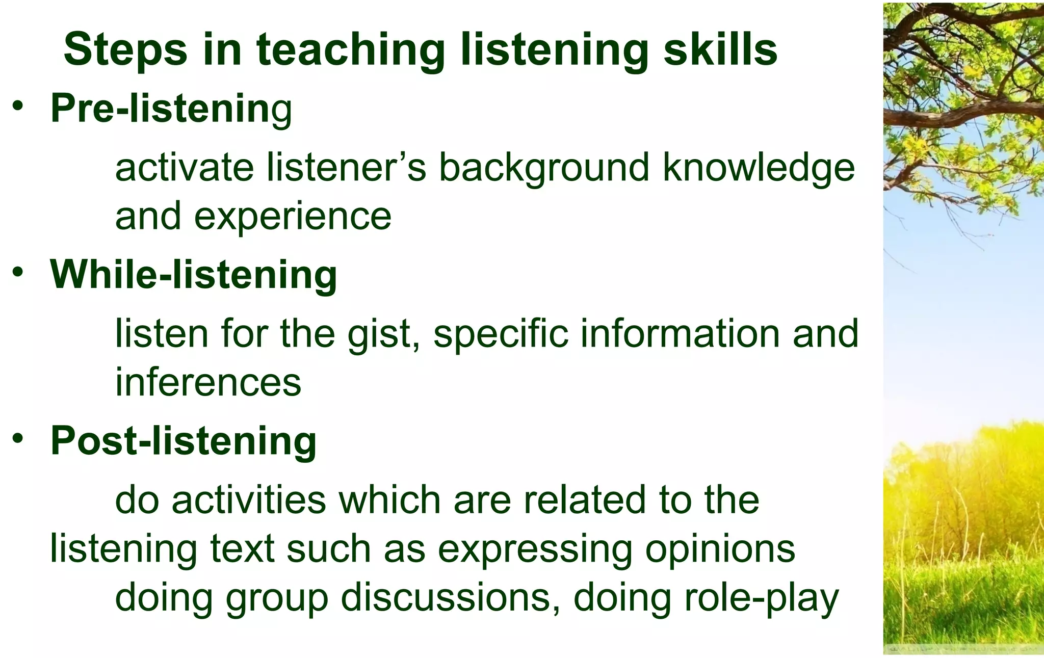 Teaching listening | PPT