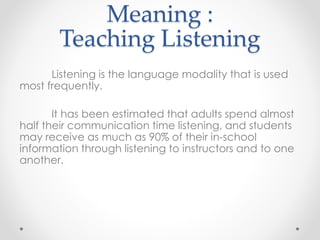 Teaching listening | PPT