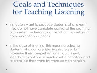 Teaching listening | PPT
