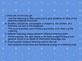 Teaching listening | PPTX