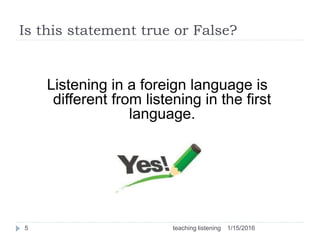 Teaching listening | PPTX
