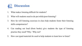 Teaching Listening presentation for students | PPTX
