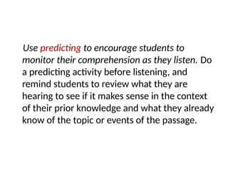 TEACHING LISTENING for Students through listening exercise | PPT