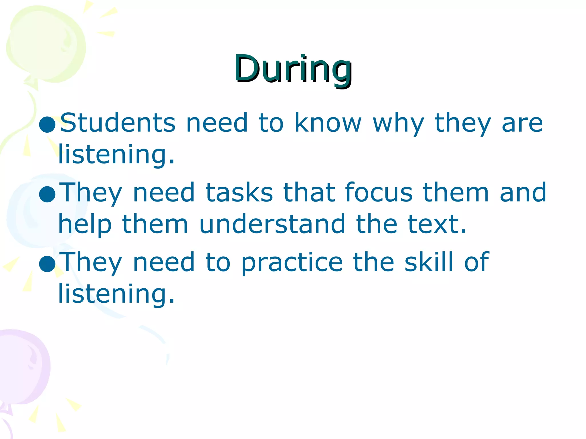 Teaching listening and speaking | PPT