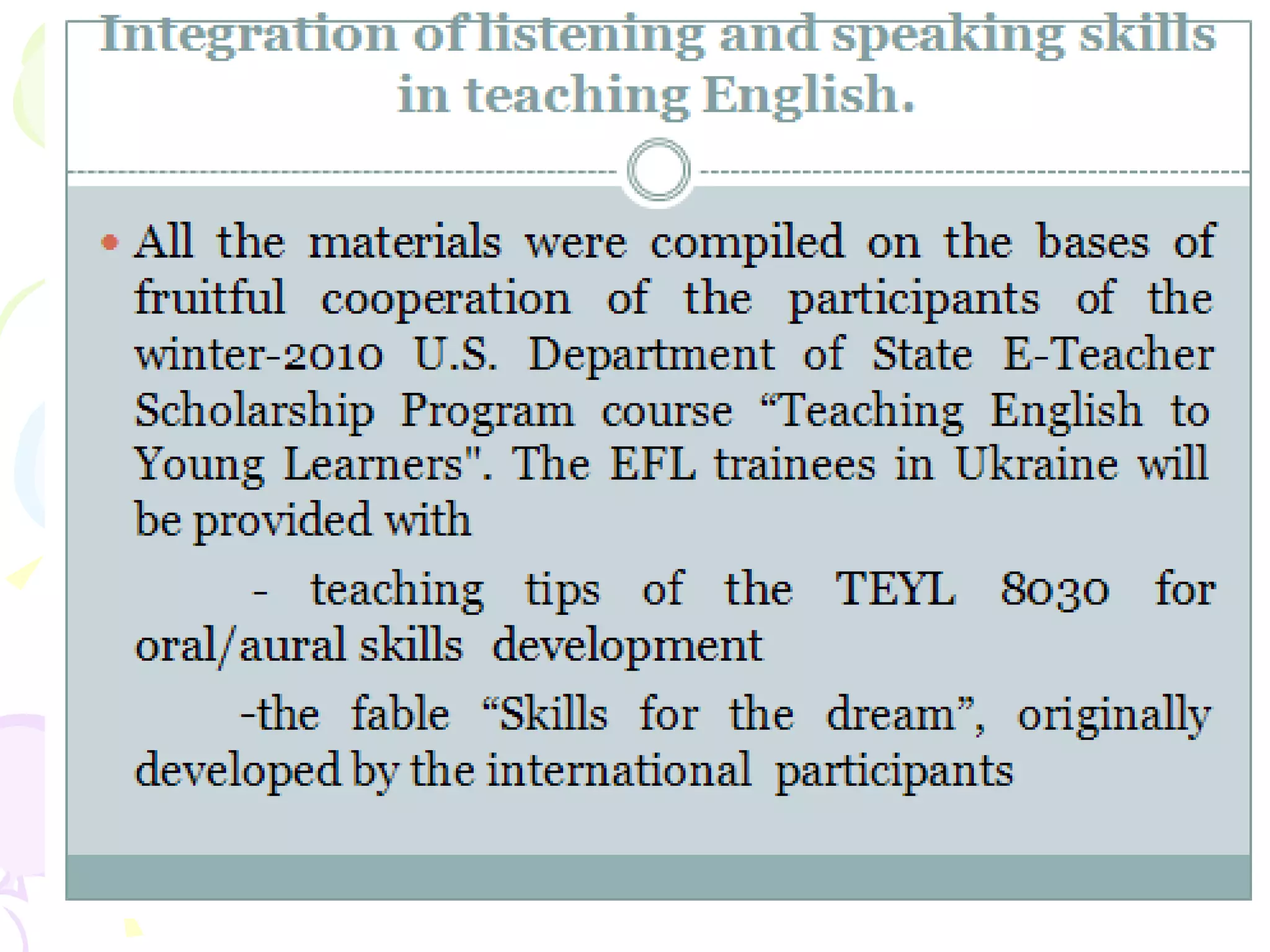 Teaching listening and speaking | PPT