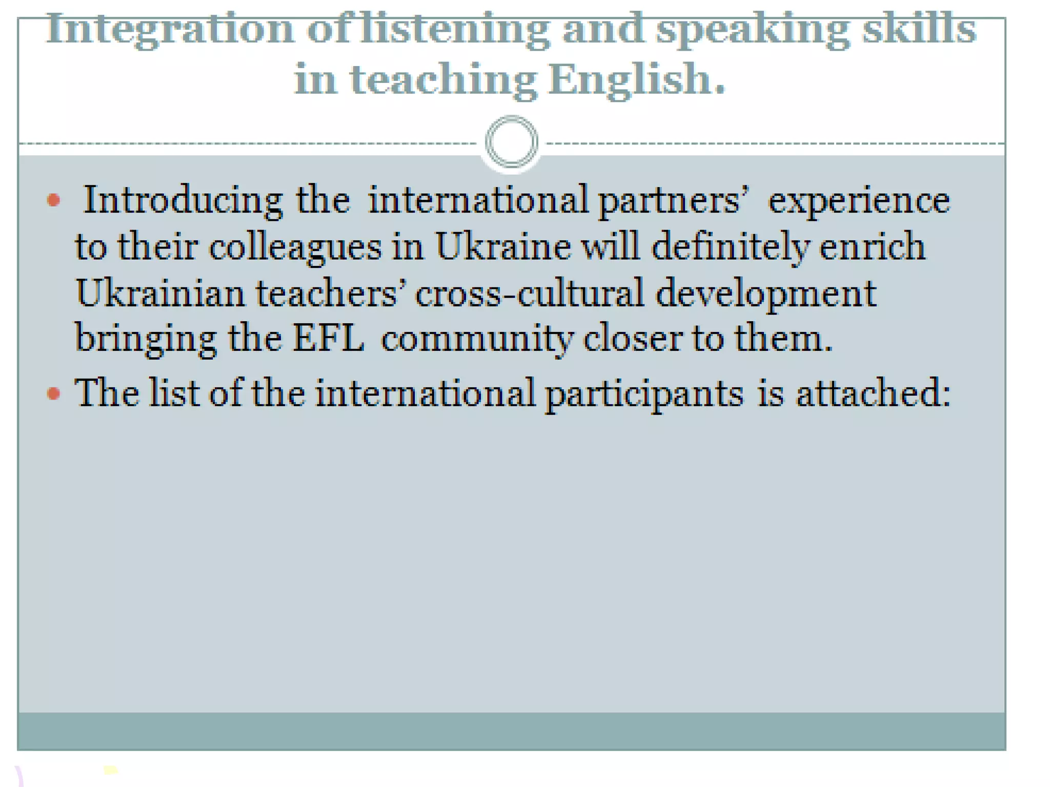Teaching listening and speaking | PPT