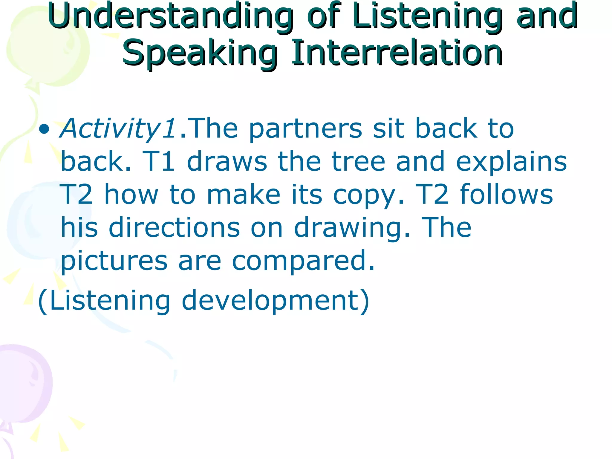 Teaching listening and speaking | PPT