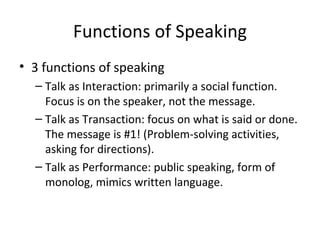 Teaching listening and speaking | PPT