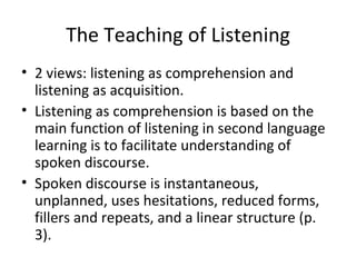 Teaching listening and speaking | PPT