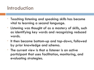 Teaching listening and speaking | PPT