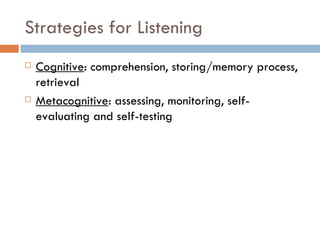 Teaching listening and speaking | PPT