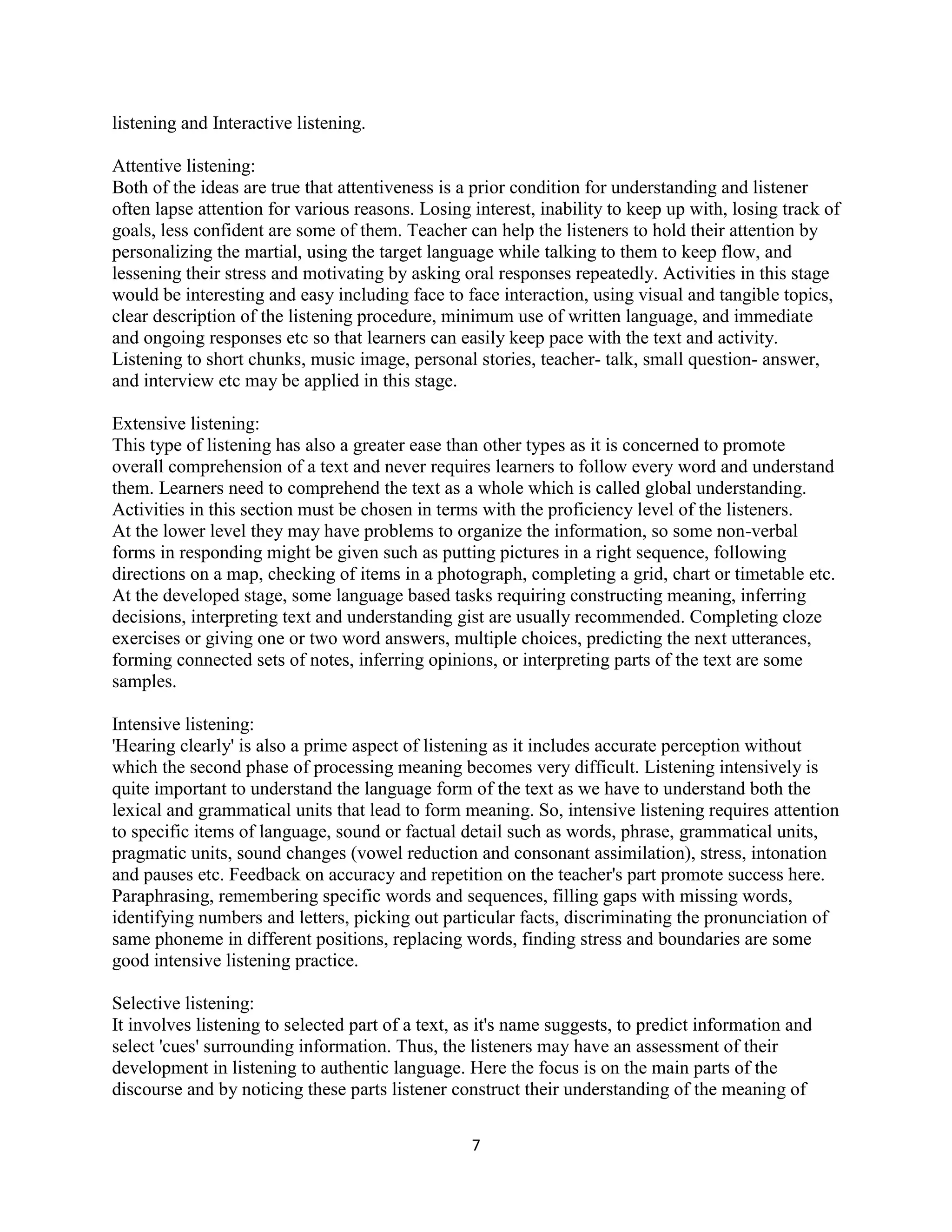Principles of teaching listening and speaking skills | DOCX