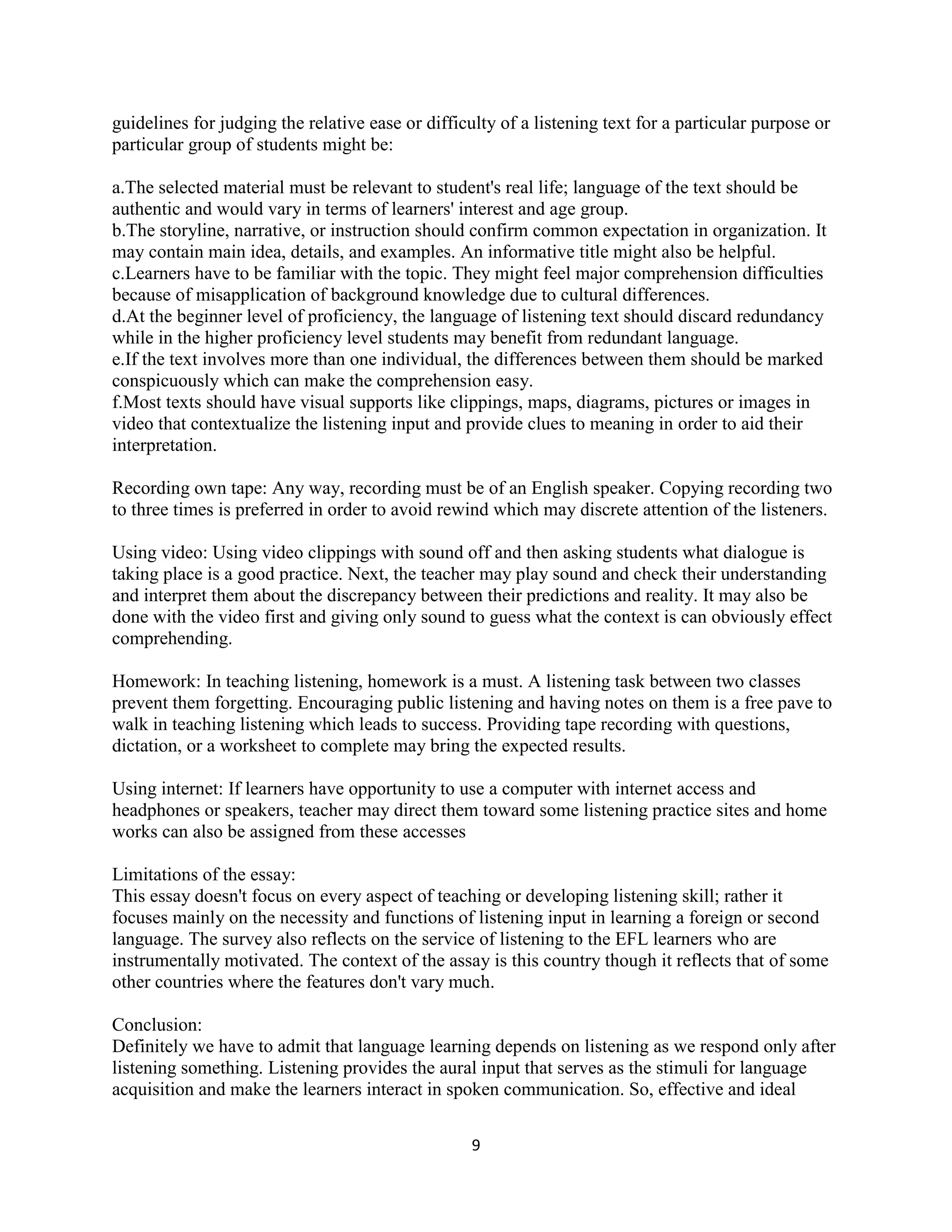 Principles of teaching listening and speaking skills | DOCX