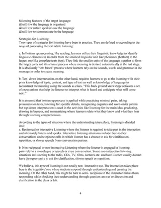 Principles of teaching listening and speaking skills | PDF