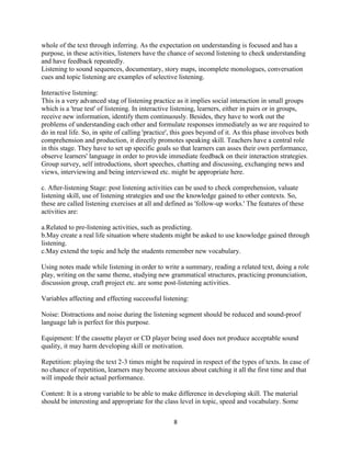 Principles of teaching listening and speaking skills | PDF